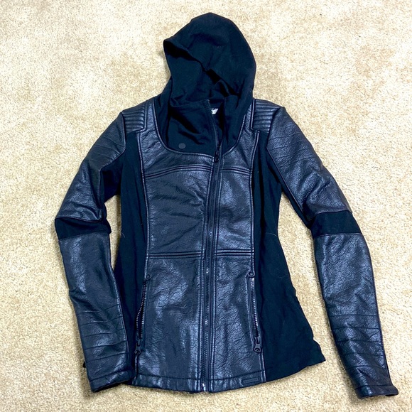 blanc noir | Jackets & Coats | New Blanc Noir Faux Leather Biker Fitted Moto Bomber Jacket ...